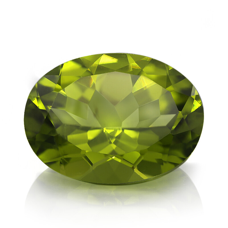 Luminous 9.08ct Oval Kaschmir Peridot, Pakistan Origin