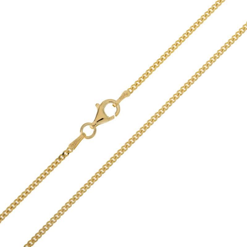 Gold-Plated Sterling Silver Panzer Chain Necklace