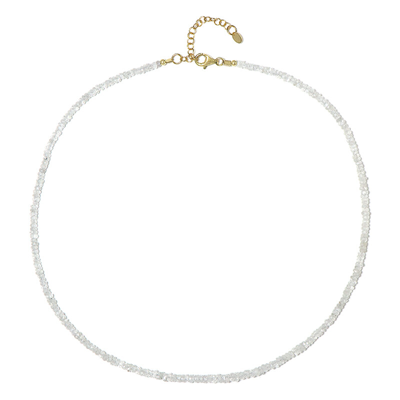 White Sapphire Silver Necklace-4695FD | Juwelo