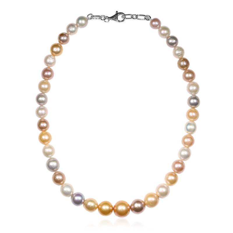 Multicolor Ming Pearl Sterling Necklace, 45.5cm