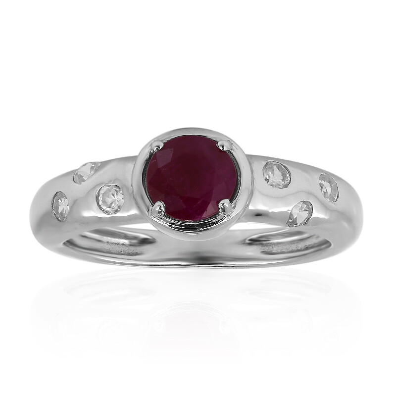 Kenyan Ruby & Tanzanian Zircon Sterling Ring, 0.833ct