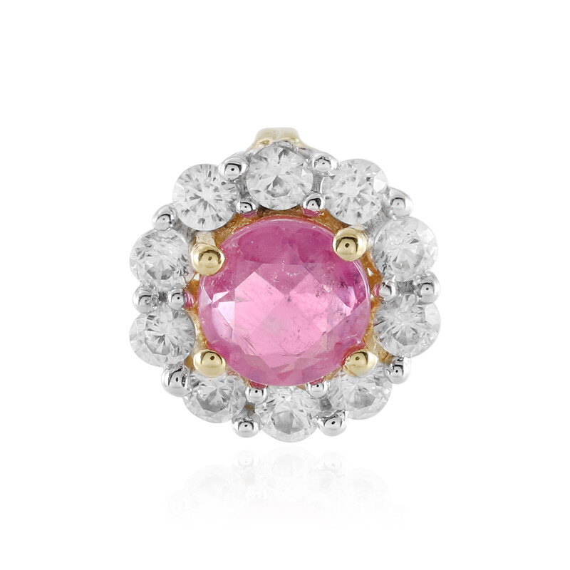 Chic Madagascar Pink Sapphire Gold-Plated Silver Pendant, 1.035ct