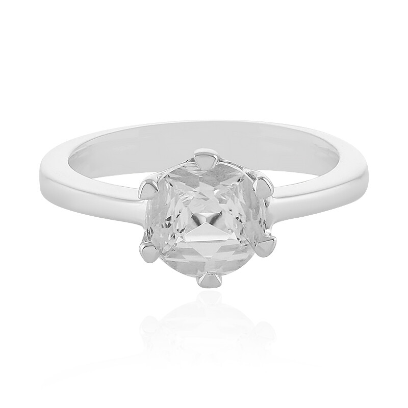 Madagascar White Topaz Sterling Silver Ring, 1.53ct