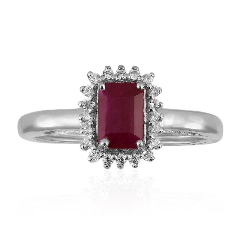Kenyan Ruby 925 Sterling Silver Ring, 0.57ct
