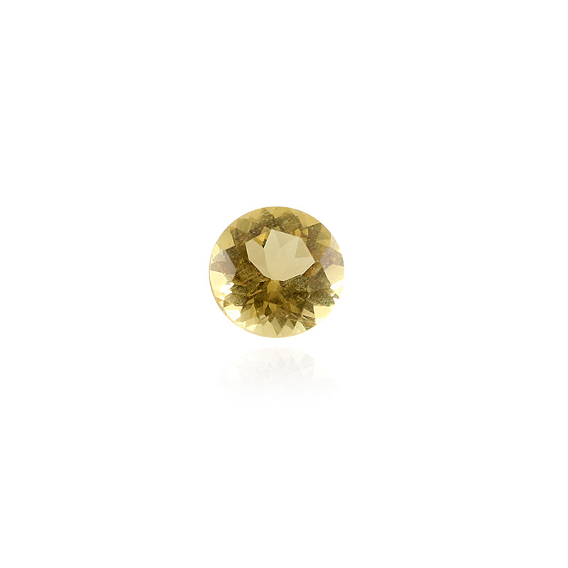 Brazilian Yellow Beryl Gemstone, 0.68ct Round Cut