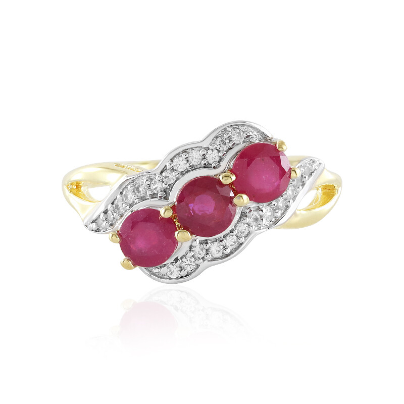 Madagascar Ruby Gold-Plated Silver Ring, 1.16ct