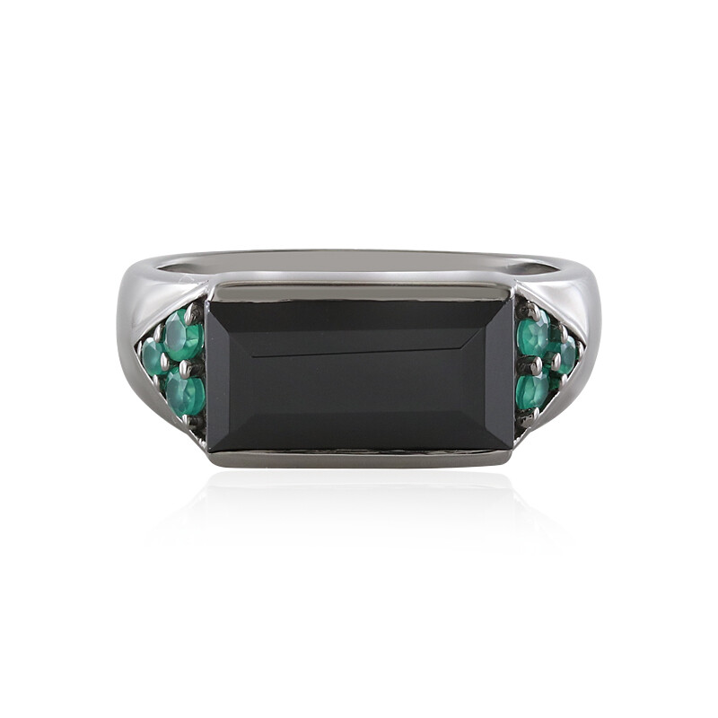 Madagascar Black Spinel Silver Ring, 3.6 ct