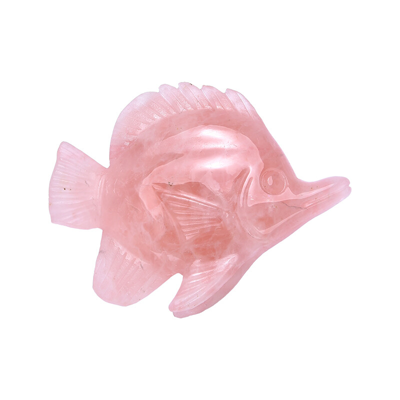 Brazilian Rose Quartz Fish Sculpture, 175ct