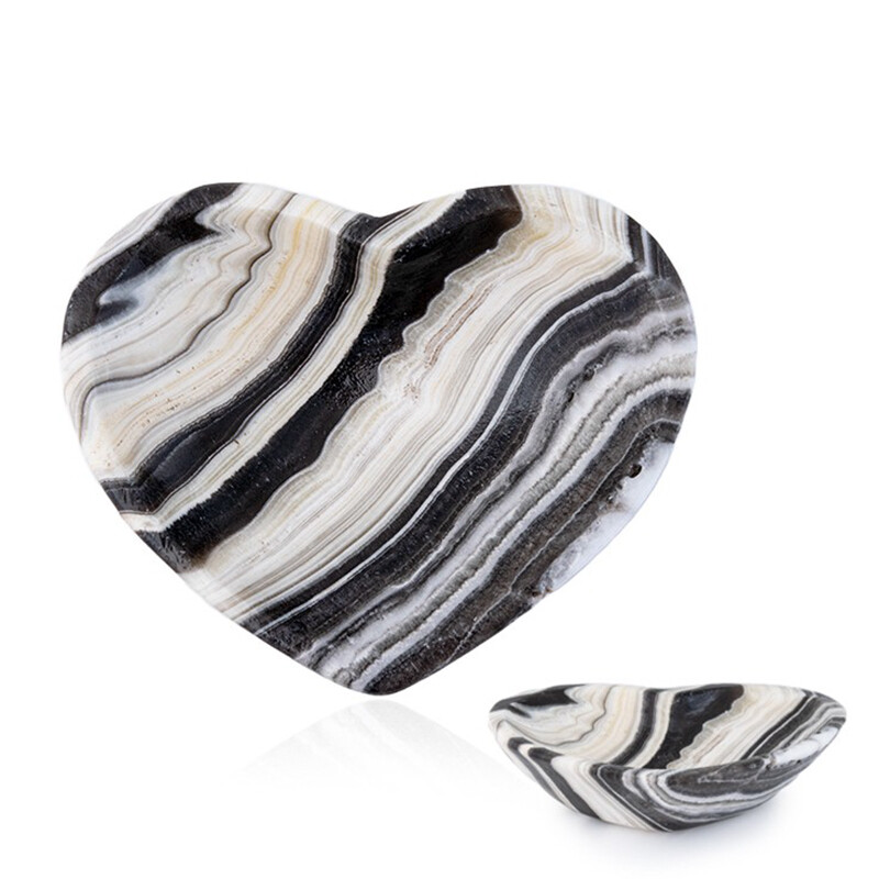 Mexican Alabaster Calcite Heart Bowl, 750ct