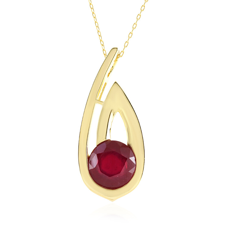 Madagascar Ruby Gold-Plated Silver Necklace, 7.88ct