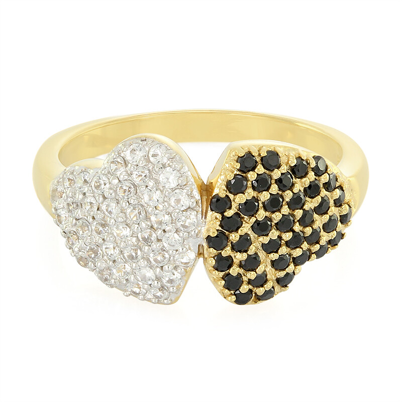 Bicolored Brilliance Spinel & Zircon Silver Ring, 0.796ct