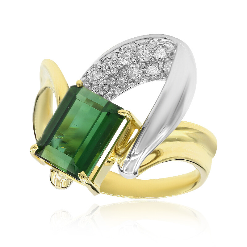 18K Green Tourmaline Gold Ring (CIRARI)-4531AS | Juwelo