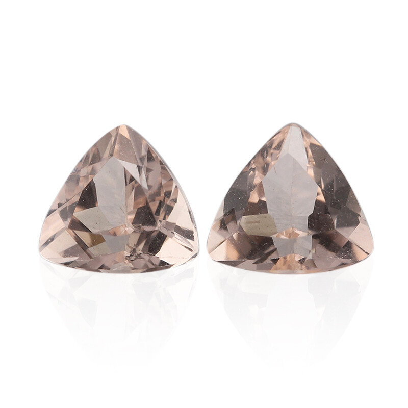 Mozambique Morganite Trillant Gems, 0.85ct