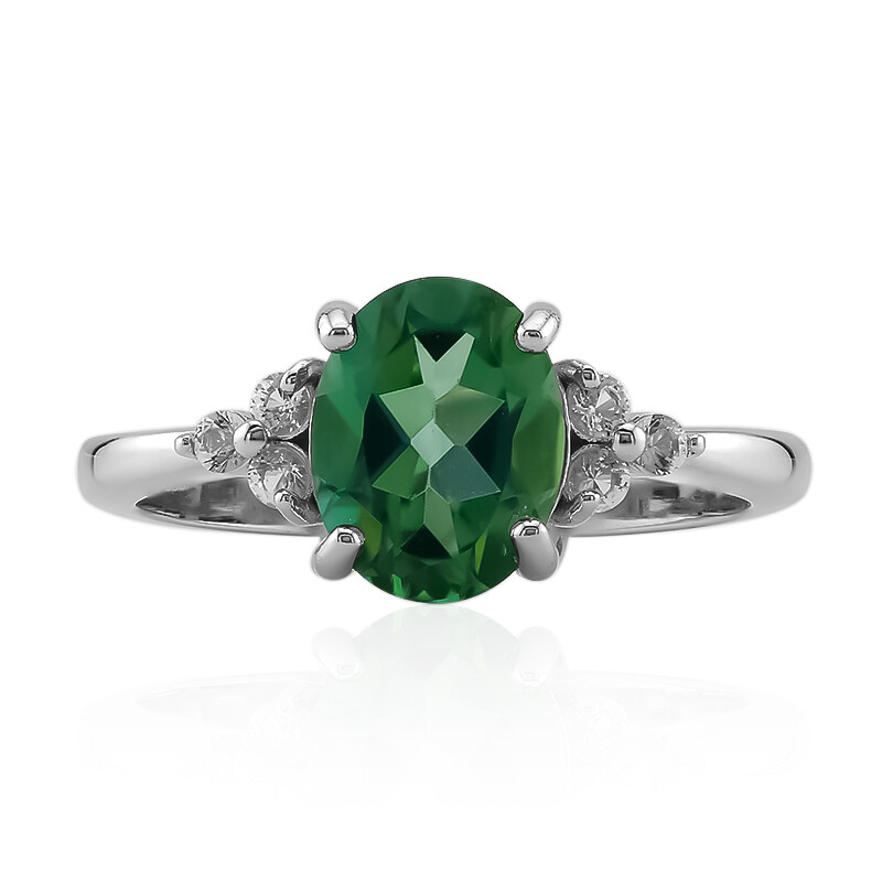 Butterfly Green Topaz Silver Ring-7007GX | Juwelo