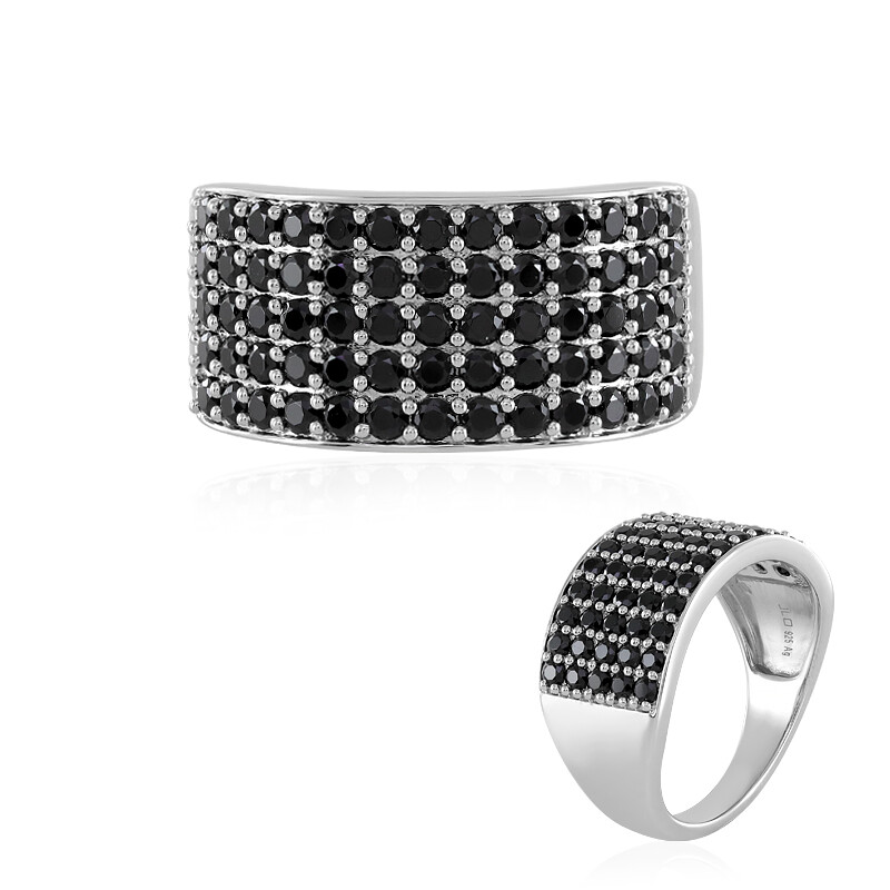 Black Spinel Silver Ring-8601LL | Juwelo