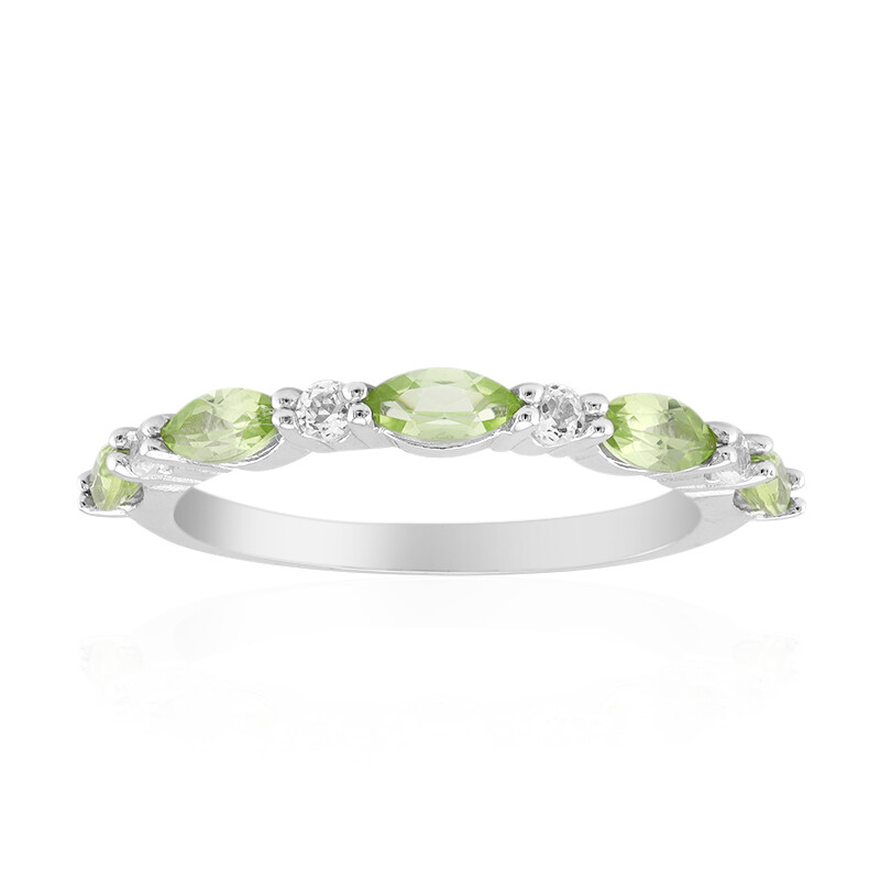 Peridot & Topaz Sterling Silver Ring