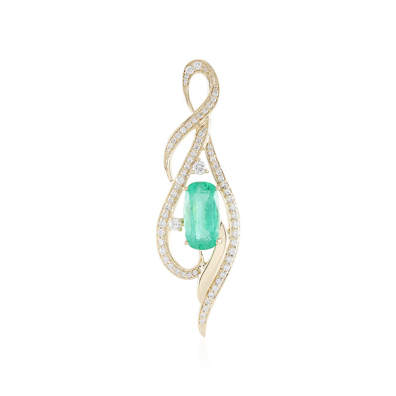 14K Russian Emerald Gold Pendant (AMAYANI)-7296LJ | Juwelo