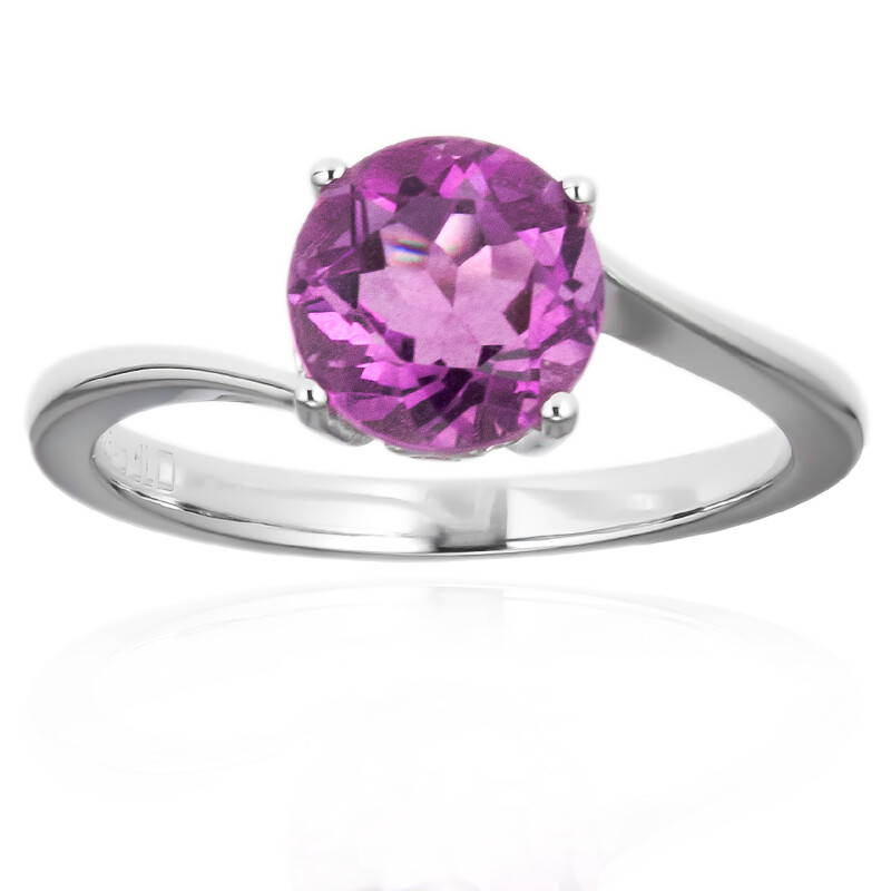 Chic Brazilian Pink Fluorite 925 Silver Ring, 1.463 ct