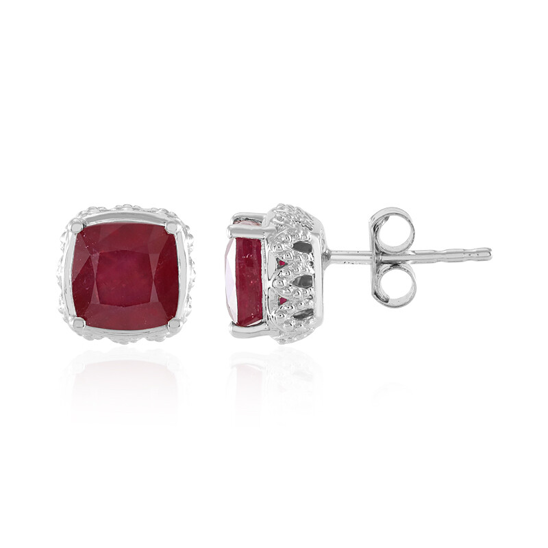Bemainty Ruby Silver Earrings-2926CO | Juwelo